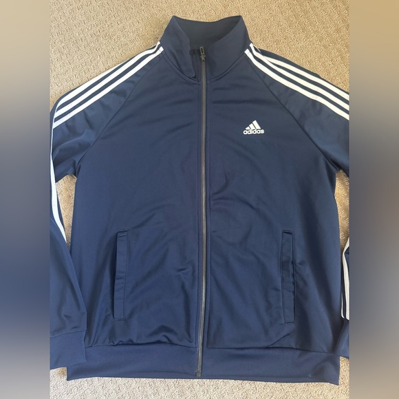 adidas | Jackets & Coats | Adidas Mens Dark Blue Windbreaker Jacket ...